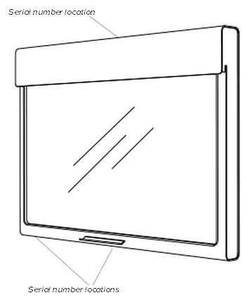 Determining the serial number of a SMART Board 6052i interactive display