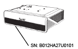 Determining the serial number of a SMART projector
